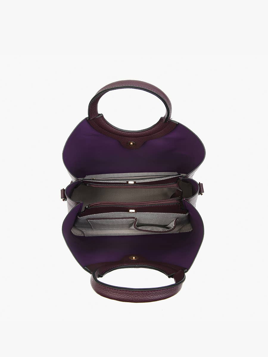Helen Shaped Satchel w/ Round Handle & Long Strap: Dark Olive | Lulu ...