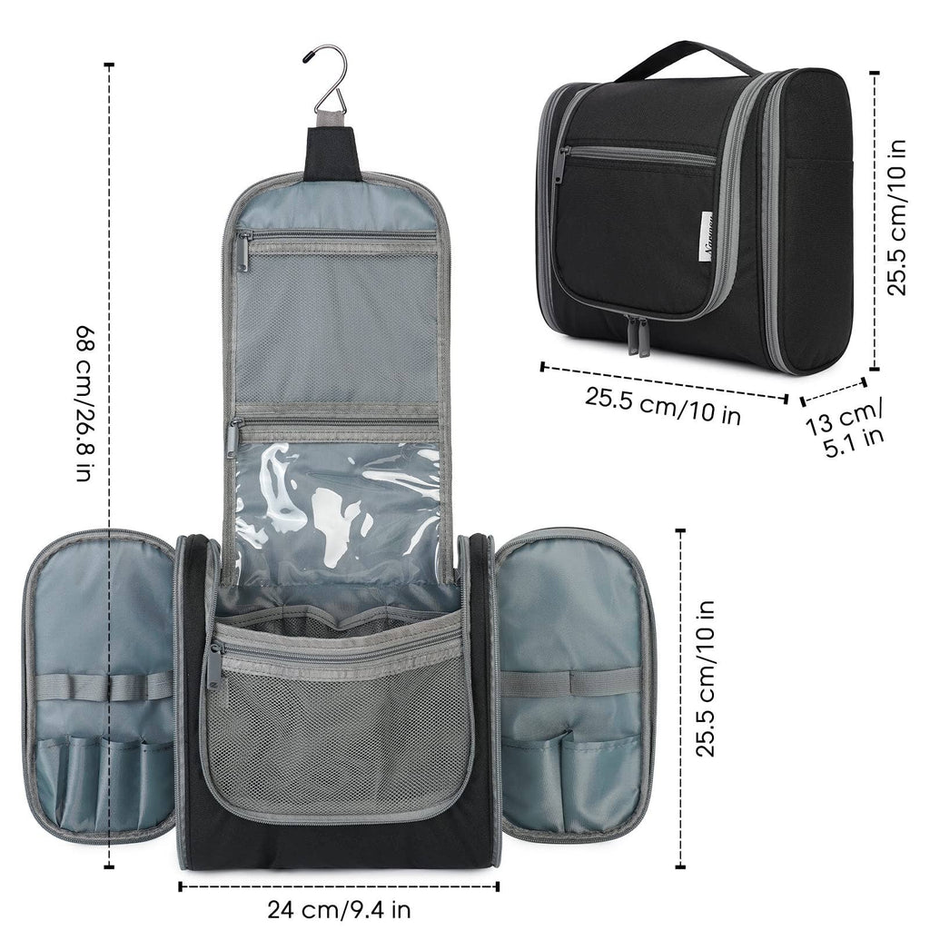 Large Hanging Toiletry Bag With Hook Cosmetics Organizer: Greyish Blue ...
