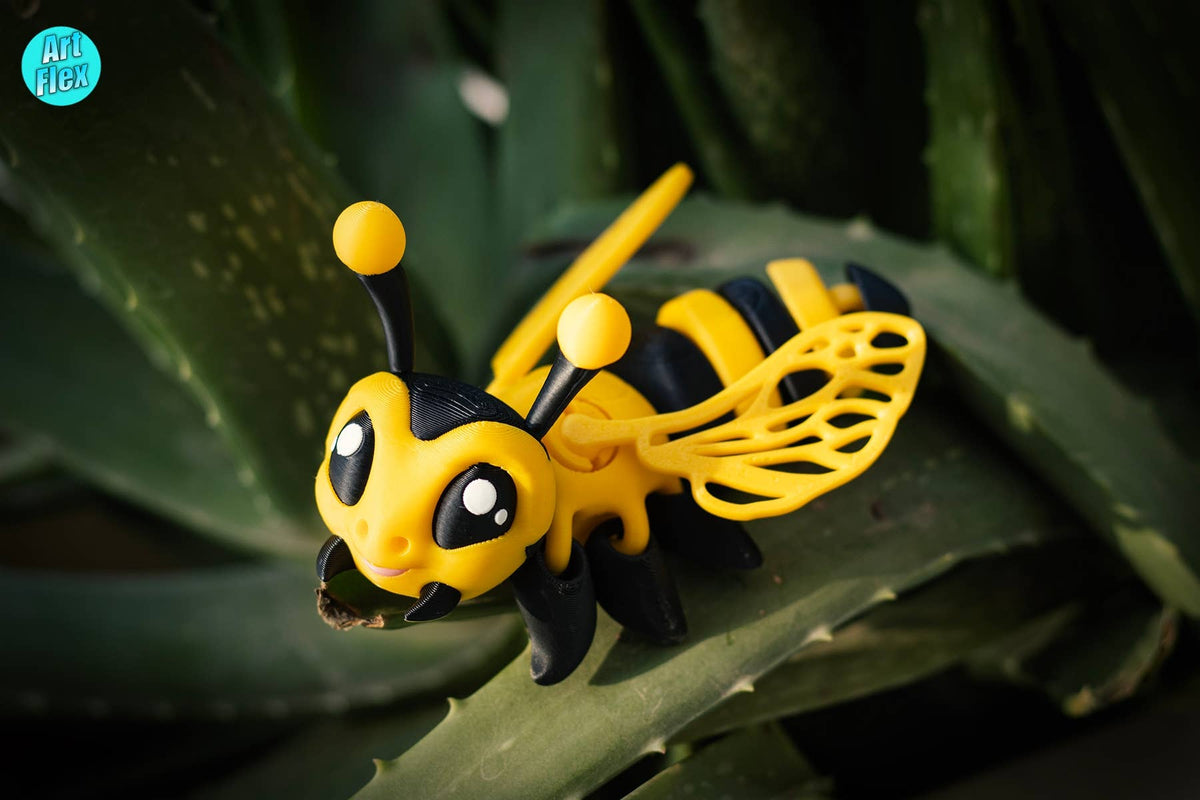Bee and Queen Bee 3D Printed Articulated Fidget Toy: Queen Bee / Small ...